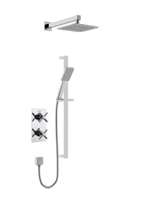 Bristan Cruzar Concealed Shower with Fixed Head and Flexible Riser Kit ...