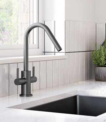 Bristan CSH EFSNK GM Cashew Easyfit Monobloc Kitchen Sink Mixer Tap Gun ...