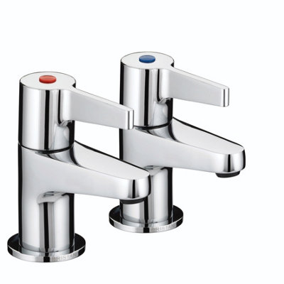 Bristan DUL 3/4 C Design Utility Lever Bath Taps Chrome Bath Pillar ...