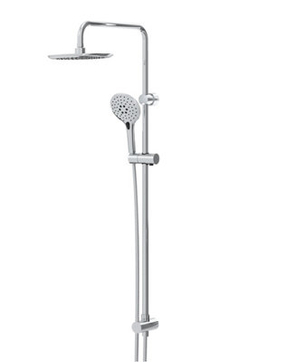 Bristan Flute Chrome Rigid Riser Kit with Diverter to Shower Handset ...