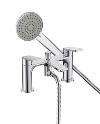 Bristan Frammento BSM Chrome Deck Mounted Bath Shower Mixer Tap + Hose ...