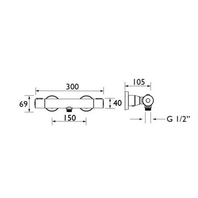 Bristan Frenzy Bar Mixer Shower Thermostatic Chrome Exposed Cool Touch ...