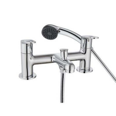 Buy Bristan Iris Bath Shower Mixer Chrome Taps Deck Mount Bathroom Tap | DIY at B&Q