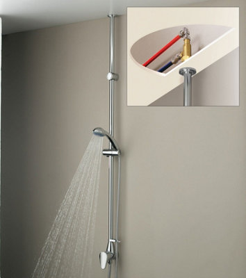 Bristan JUTE Thermostatic Ceiling Fed Surface Mounted Mixer Shower ...