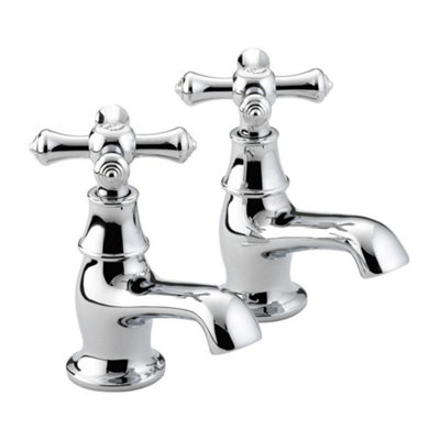 Bristan K 1/2 C Colonial Traditional Chrome Basin Taps 1 Pair Chrome on ...