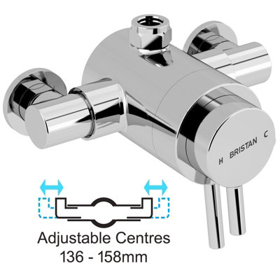 Bristan Prism Exposed Concentric Top Valve Chrome Shower Mixer PM2 ...