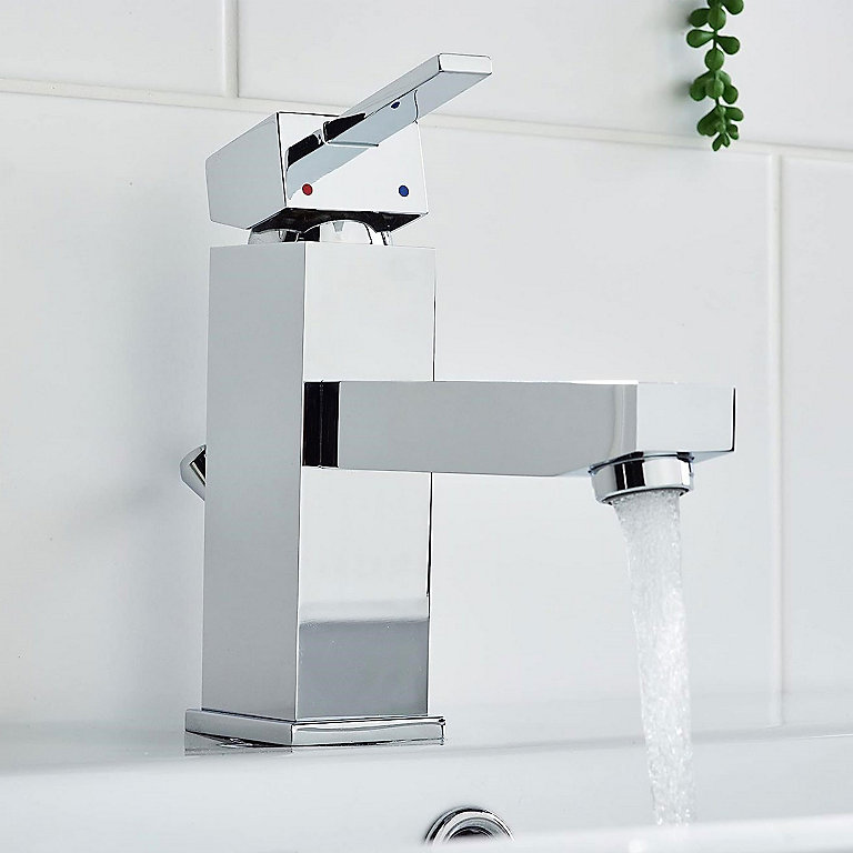 Bristan QD EBASNW C Quadrato Square Eco Basin Mixer Tap Without Waste ... Bristan QD EBASNW C Quadrato Square Eco Basin Mixer Tap Without Waste ...