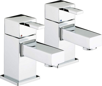 Bristan Quadrato Square Bath Taps with Ceramic Disc Valves Chrome ...