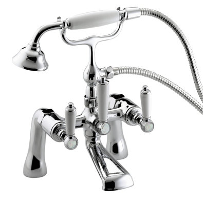 Bristan Renaissance 2 Deck Mounted Bath Shower Mixer Tap + Hose ...
