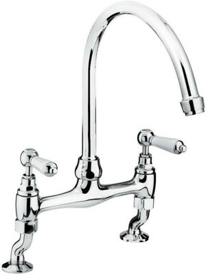 Bristan Renaissance Mono Kitchen Sink Mixer Tap Double Lever Chrome ...