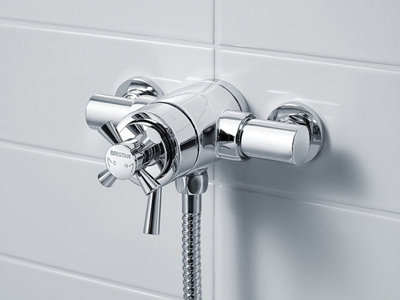Bristan Rio Exposed Dual Control Thermostatic Mixer Shower Valve 110mm ...