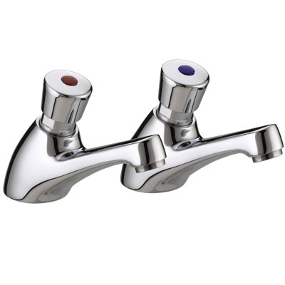 Bristan VA NC 1/2 C Non Concusstive Basin Taps Push Down Delay Self ...