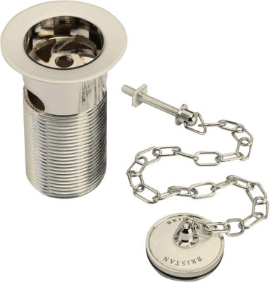 Bristan W BASIN01 G Traditional Basin Waste With Porcelain Plug Slotted ...