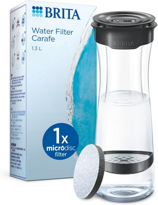 BRITA Fill and Serve Water Filter Carafe, 1.3L, Dark Grey