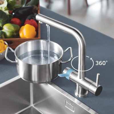 BRITA MYPURE P1 3-WAY TAP - RECTANGLE INCLUDES 1X BRITA P1000 CARTRIDGE ...