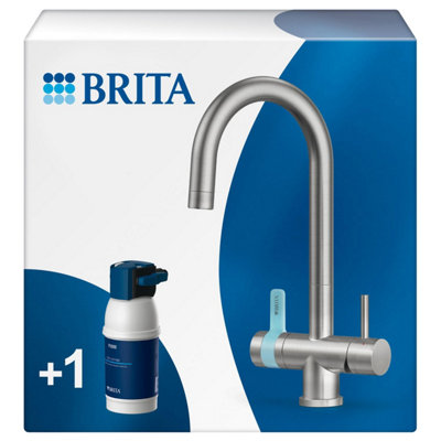 BRITA mypure P1 3-Way tap - Round Includes 1x BRITA P1000 Cartridge for ...