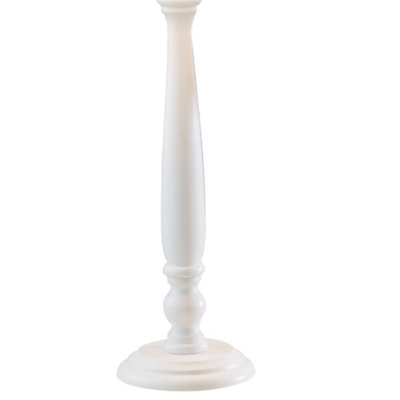 Britalia BRREG432 Matt White Tall Wooden Vintage Rustic Candlestick ...