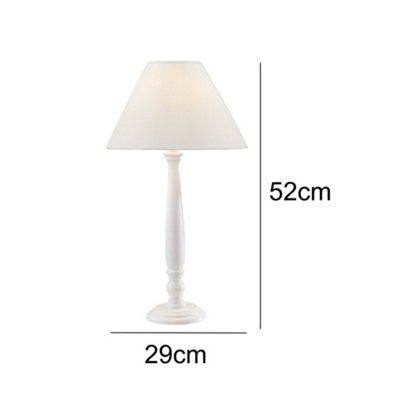 Britalia BRREG432 Matt White Tall Wooden Vintage Rustic Candlestick ...