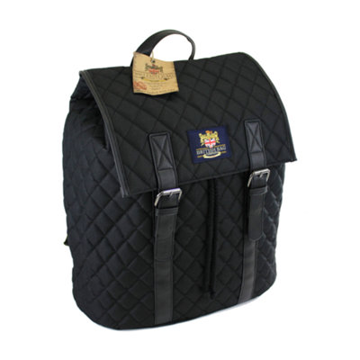 British Bag Company Regent Quilted Back Pack - Black