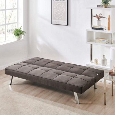 Britney Click Clack 3 Seater Sofa Bed - Brown