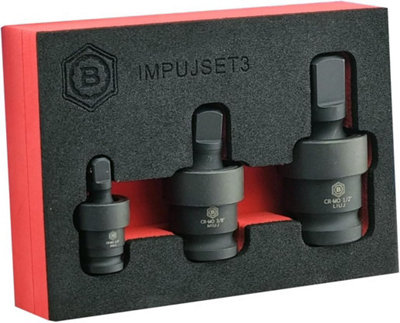 Britool Hallmark Universal Joint Set with 1/4, 3/8 and 1/2 Inch Sockets ...