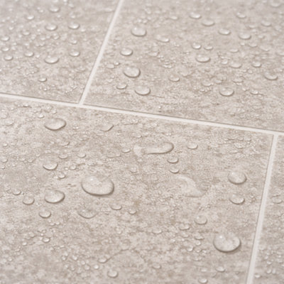 Britwall PVC Shower Panels Pack of 3 Light Grey Brick Design 2400 x ...