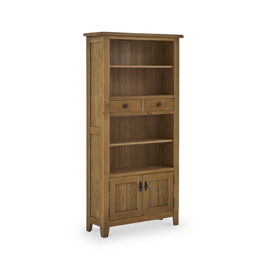 Broadway Oak Rustic Display Cabinet - Fully Assembled By Roseland Furniture