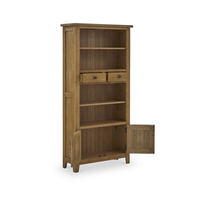 Broadway Oak Rustic Display Cabinet - Fully Assembled By Roseland Furniture
