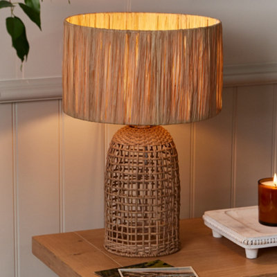 Brompton Raffia Hallway Bedside Room Décor Night Lamp Table Lamp | DIY ...