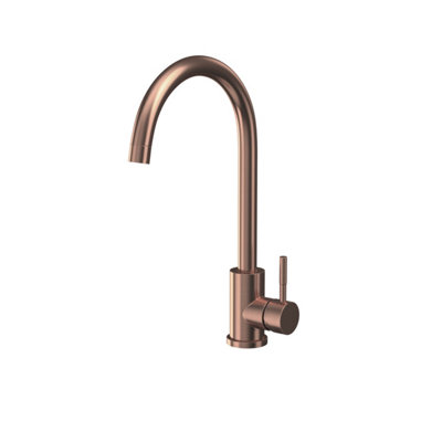 Bronx Brushed Bronze Mono Kitchen Sink Mixer Single Lever Handle ...