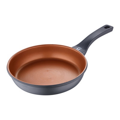 Bronze Cast Aluminium Induction Non-stick Frying Pan 24cm | DIY at B&Q