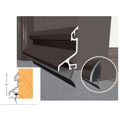 Bronze Expelex Aluminium Door Draught Excluder Rain Deflector Weather ...