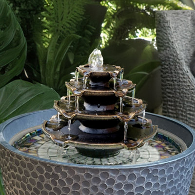 Bronze Tiered Cascade - A Hydria Life Fountain Accessory