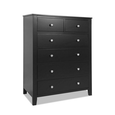 Brooklyn Black 2 Over 4 Chest of Drawers