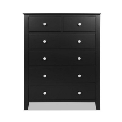 Brooklyn Black 2 Over 4 Chest of Drawers