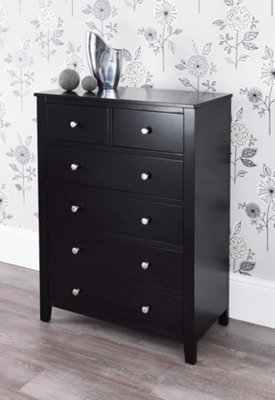 Brooklyn Black 2 Over 4 Chest of Drawers
