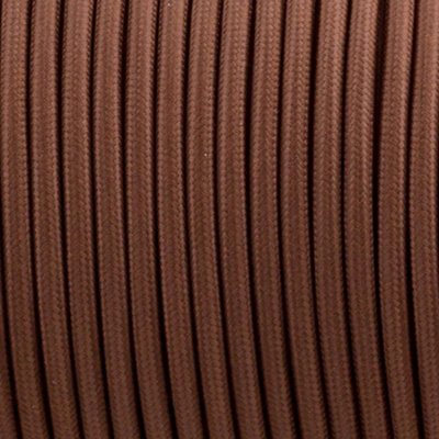 Brown Braided Fabric Cable 3 Core Round Vintage Flex 0.75mm 1M/5M/10M