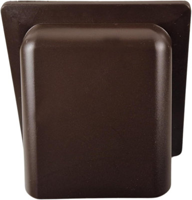 Brown External Vent Cover -100mm Hooded Cowl with Backdraft Shutter ...