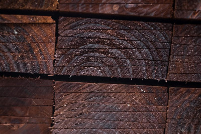 Brown Feather Edge Timber Fence Slats Pressure Treated (L)180cm ...