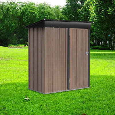 BROWN GARDEN METAL FURNITURE STORAGE TOOL SHED TOOL STORAGE SHED ...