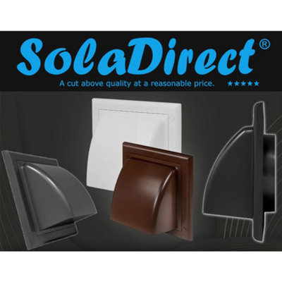 Brown Gravity Flap for 100 mm / 4" Round Wall Outlet - Ventilation Duct ...