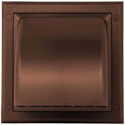 Brown Gravity Flap for 100 mm / 4" Round Wall Outlet - Ventilation Duct ...
