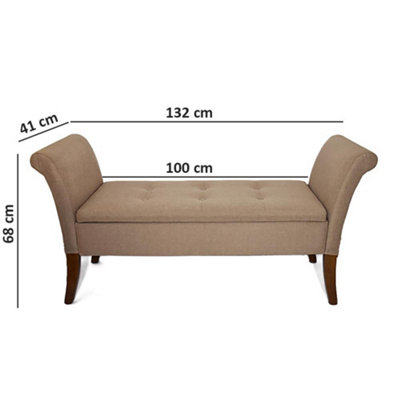 Winged ottoman bench store