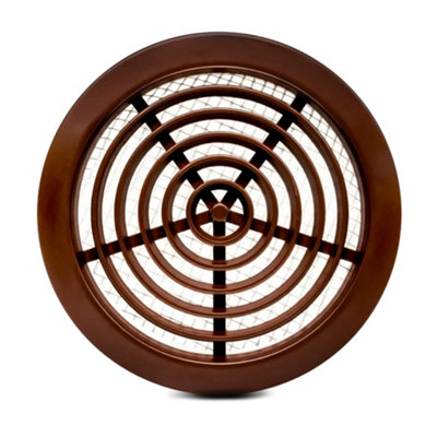 Brown Mini Round Air Vent Grille 80mm with Flange and Fly Screen ...