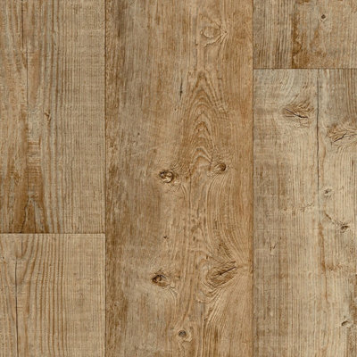 Brown Modern Wood Effect Anti-Slip Vinyl Flooring for Home, Shops ...