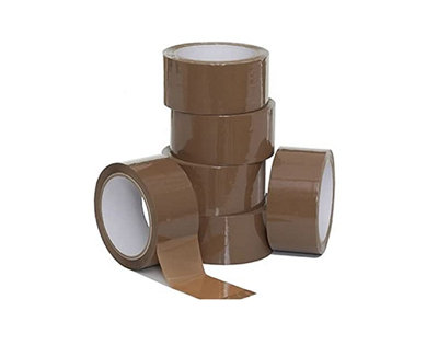 BROWN PACKING TAPE 48MM X 66M PACK OF 6 STRONG PARCEL & CARTON SEALING ...