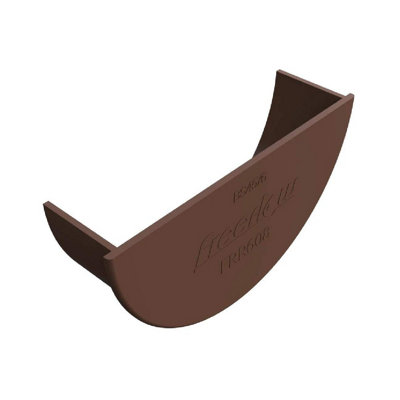 Brown Round Gutter Internal Stop End, Freeflow 112mm Rain Water Systems