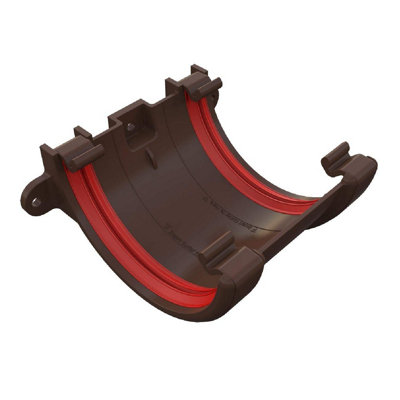 Brown Round Gutter Union Joint, Freeflow 112mm Rain Water Systems