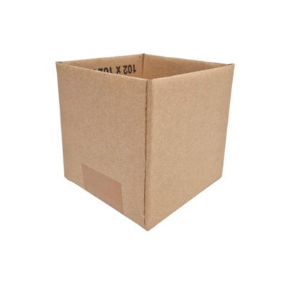 Brown Single Wall Cardboard Boxes 4" x 4" x 4" Durable Parcel Box and ...
