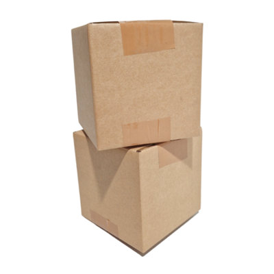 Brown Single Wall Cardboard Boxes 4" x 4" x 4" Durable Parcel Box and ...